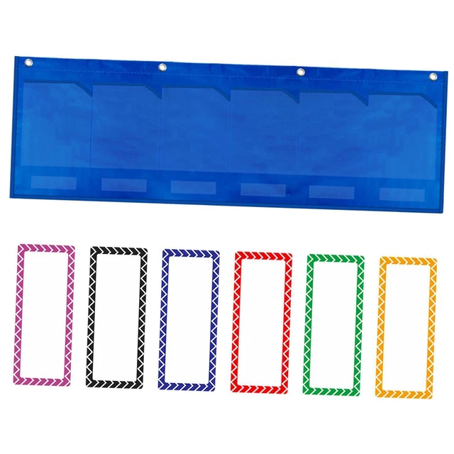 CLASSROOM POCKET CHART Multipurpose with Labels Card Teaching Chart ...