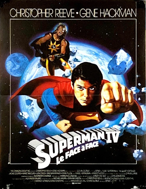 CHRISTOPHER REEVE GENE Hackman SUPERMAN IV Sidney J Furie 1987 40x60 ...