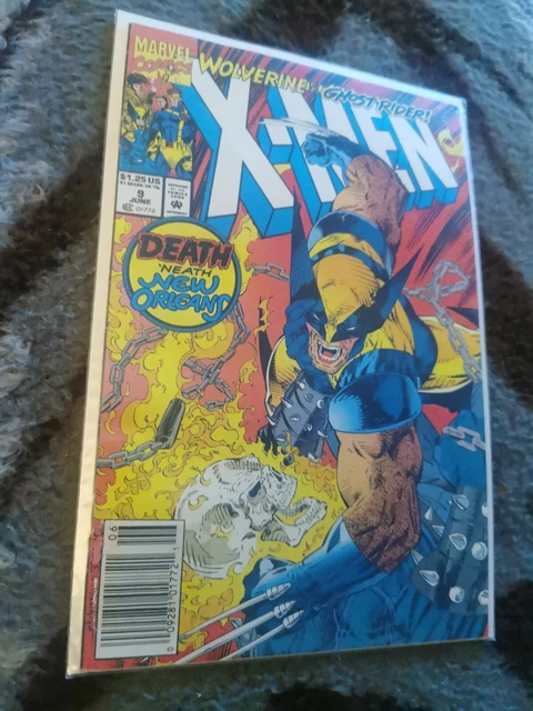 X-MEN # 9 Nm 1992 Jim Lee Wolverine Gambit Rogue Ghost Rider Marvel ...