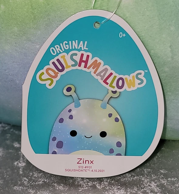 2022 KELLYTOY SQUISHMALLOWS 12" Zinx the Alien Soft Spotted Galaxy ...