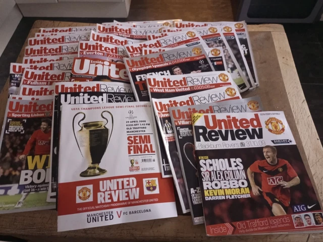 VINTAGE MAN UTD programmes Job Lot 2007 - 09 Good condition around 30 ...