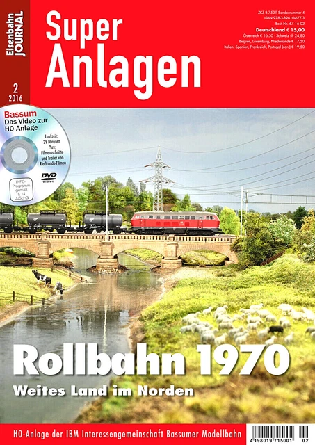 EISENBAHN JOURNAL SUPER Anlagen 2.2016 ROLLBAHN 1970 mit DVD ...