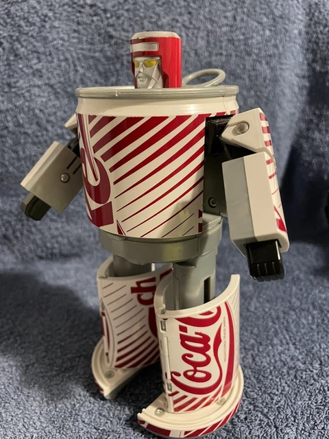VINTAGE CHERRY COCA-COLA COKE CAN transformer ACTION FIGURE complete ...
