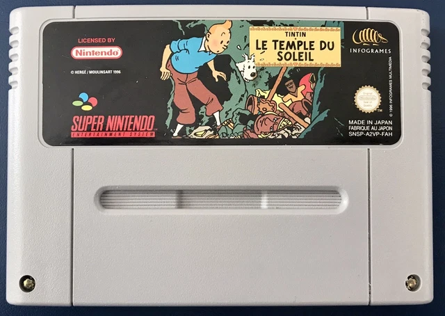 TINTIN LE TEMPLE du Soleil / Super Nintendo SNES / PAL / FAH EUR 15,00 ...