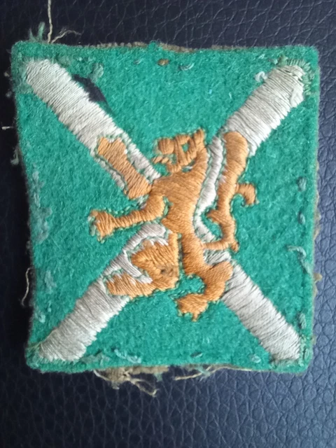 WW2 BRITISH ARMY East Scotland / Scottish Formation Patch / Badge £18. ...