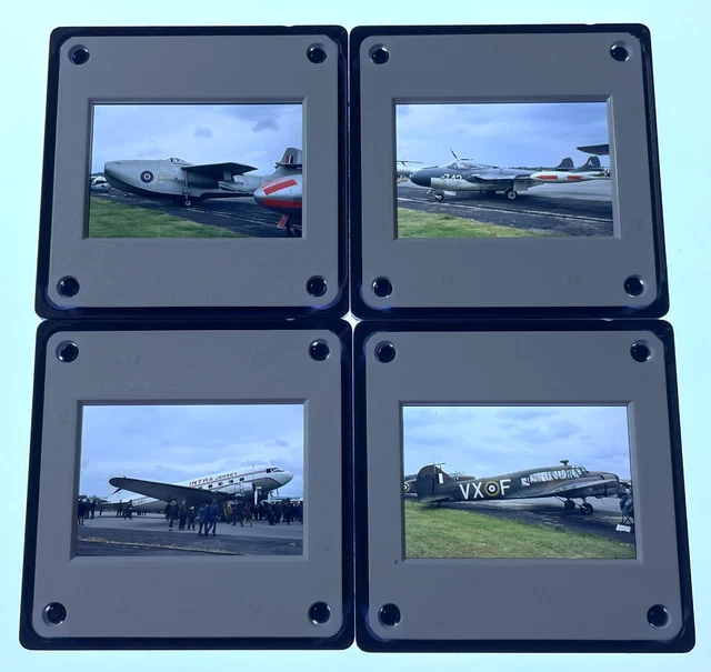 35MM SLIDE SLIDES AIRCRAFT PLANES CIVILIAN JET FIGHTER MILITARY RAF ...