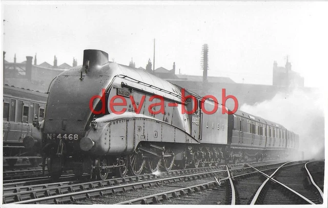 RAILWAY PHOTO LNER A4 4468 Mallard Gas Works Tunnel Gresley Pacific ...