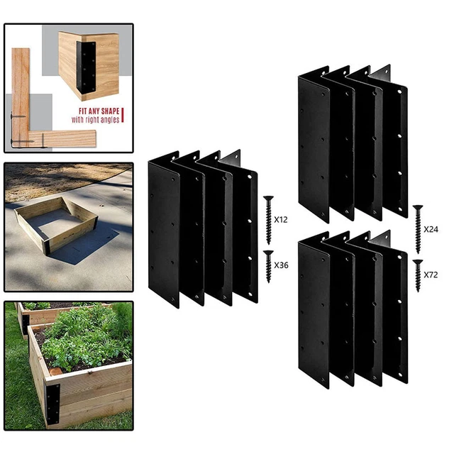 RAISED GARDEN BED Corner Brackets Metal Connector Easy to Install ...