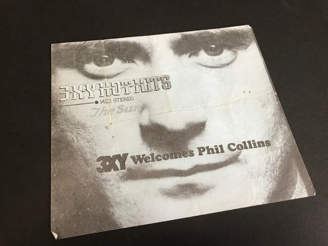 PHIL COLLINS 3XY Music Chart Original Aussie Flyer 1985 EUR 16,01 ...