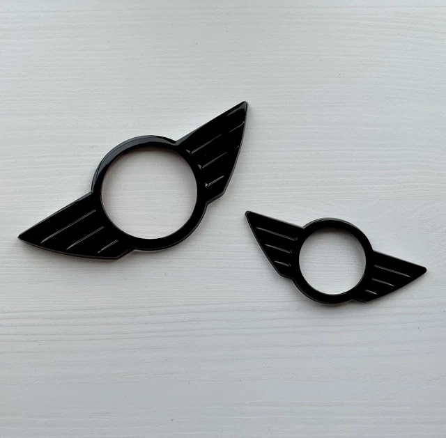MINI COOPER S JCW Gen 1 R50 R52 R53 R58 Badge Covers Gloss Black Front ...
