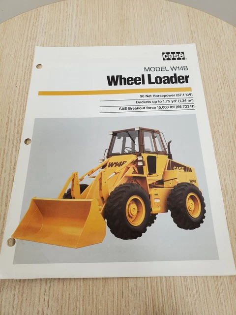 CASE WHEEL LOADER Model W14B Equipment Data Brochure $10.00 - PicClick AU