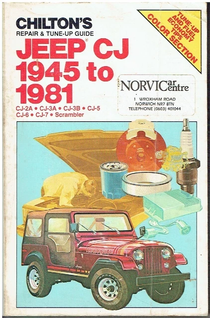 JEEP CJ-2A CJ-3A/B Cj-5 Cj-6 Cj-7 Scrambler 4&6-Cyl V6 V8 1945-81 ...