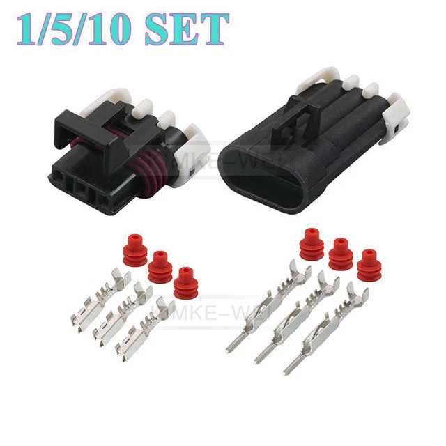 3 Pin Way Delphi Metri Pack Gt150 Series Male And Female Sealed Connector Plug Kit £3 94 Picclick Uk