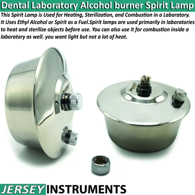 SPIRIT LAMP ETHYL Alcohol Dental Laboratory Bunsen Burner sterilize ...