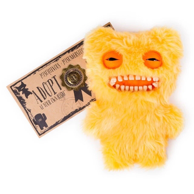 FUGGLER RETIRED MR Buttons Yellow Fluffy Funny Ugly Monster Sealed New ...