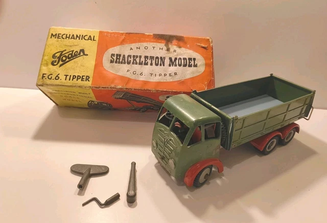 VINTAGE SHACKLETON MODEL Foden FG6 Tipper Mechanical toy in original ...