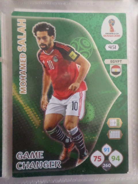 CARD PANINI SALAH Egypt, Soccer, FIFA World Cup Russia, 451, Adrenalyn ...