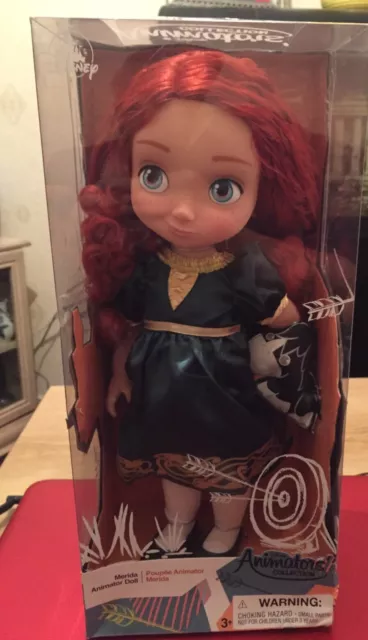 DISNEY BRAVE PRINCESS Merida Animator Collection Doll with horse teddy ...