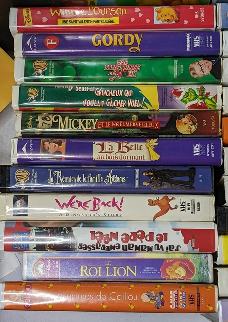 KIDS VHS MEGA Lot - 46 total both in FRENCH/ENGLISH Good + The Lion King, Barbie $35.00 ...