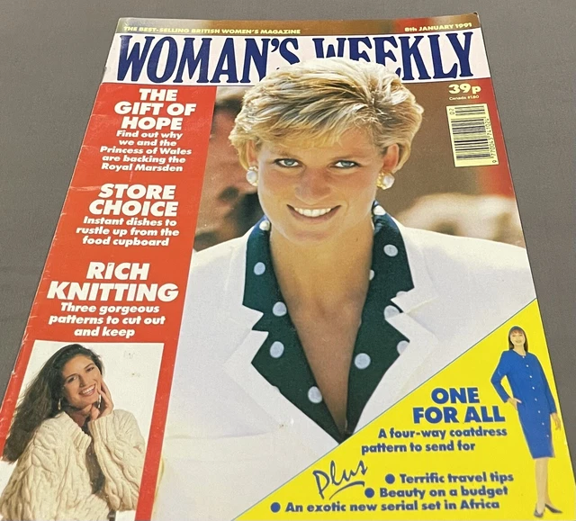 VINTAGE ENGLISH WOMAN’S Weekly Magazine 1991 Princess Diana ...