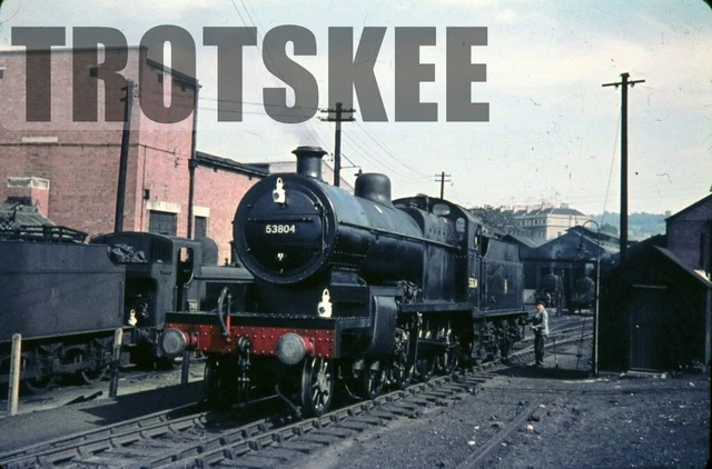35MM SLIDE BR British Railways Steam Loco 53804 Class 7F Bath 1960 ...