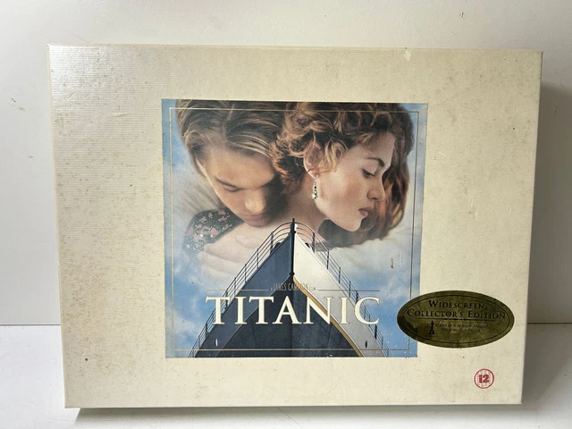 TITANIC WIDE SCREEN Collectors Edition VHS Box Set with Prints, Booklet ...