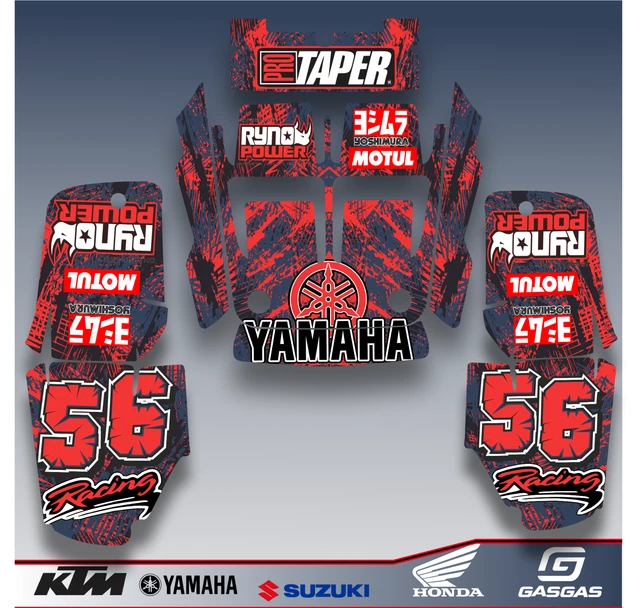 YAMAHA BANSHEE 350 Completo Gráficas Kit Pegatinas Calcomanías EUR 149 ...