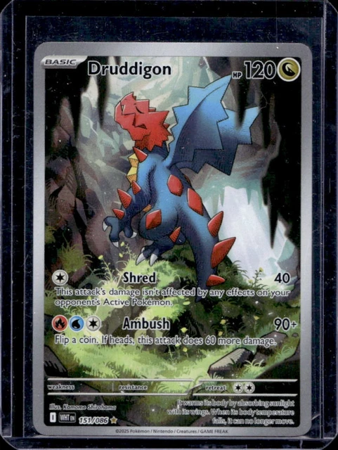 2025 POKEMON SV White Flare WHT EN Druddigon Illustration Rare #151/086 ...