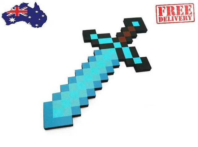 MINECRAFT BLUE SWORD Diamond Weapon Soft EVA foam 45cm $25.00 - PicClick AU