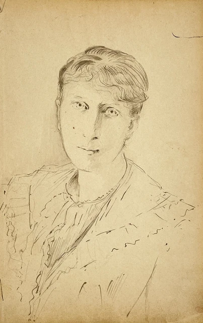 ANTIQUE PENCIL DRAWING - Portrait of a Woman - Louis Kolitz - 19th ...