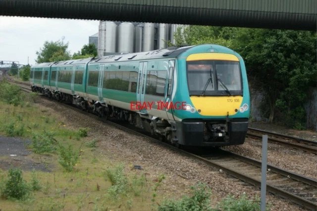 PHOTO CLASS 170 Turbo 3-Car Dmu No 170 108 Approaching Burton-On-Trent ...