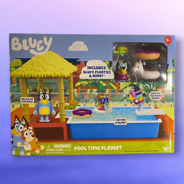 BLUEY POOL TIME Playset With Bluey Figure & Accessories NEW EUR 17,77 ...