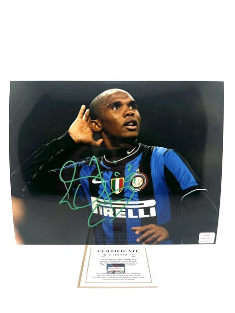 SAMUEL ETO'O INTER Milan Soccer Original Hand Signed Photo Certificate ...