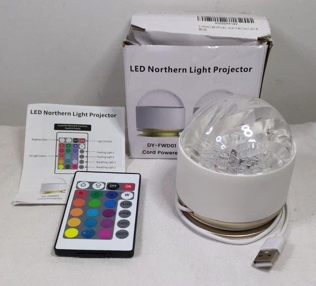 LED NORTHERN LIGHT Projector, USB Operated, Aurora Lights, Remote ...