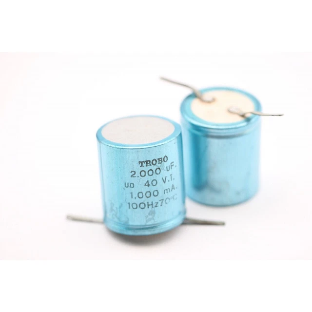 ELECTROLYTIC CAPACITOR TROBO 2000uF 40V 1000mA 100hZ NOS 1PC.CA63U76 ...