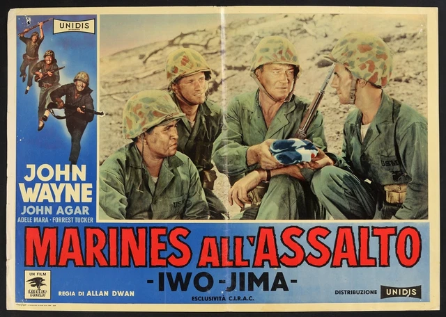 FOTOBUSTA 2, MARINES ALL'ASSALTO Sands of Iwo Jima JOHN WAYNE, DWAN ...