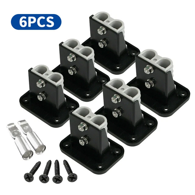 6PCS ANDERSON PLUG Flush Mount 50Amp Mounting Bracket Panel Cover for ...
