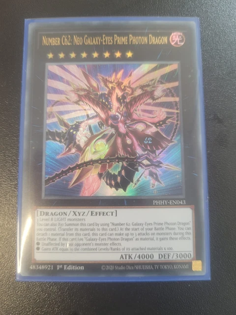 YU-GI-OH - NUMBER C62: Neo Galaxy-Eyes Prime Photon Dragon PHHY-EN043 NM £4.00 - PicClick UK