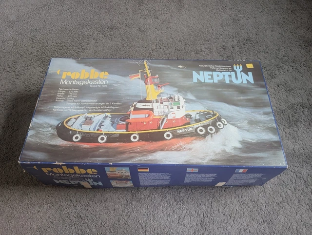 ROBBE NEPTUN TUG Boat Model Kit Unused Unbuilt in Original Packaging £ ...