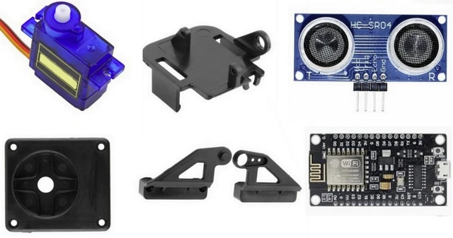 SERVO SG90 + Ultrasonic HC-SR04 + ESP8266 + Accessori in kit EUR 5,90 ...