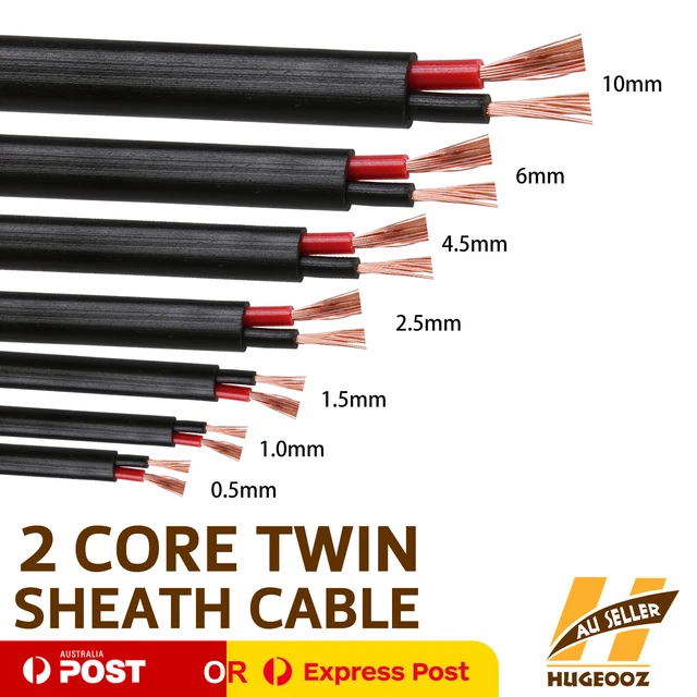 TWIN CORE WIRE Auto Trailer Battery Cable 12V 24V 2 Sheath Solar ...