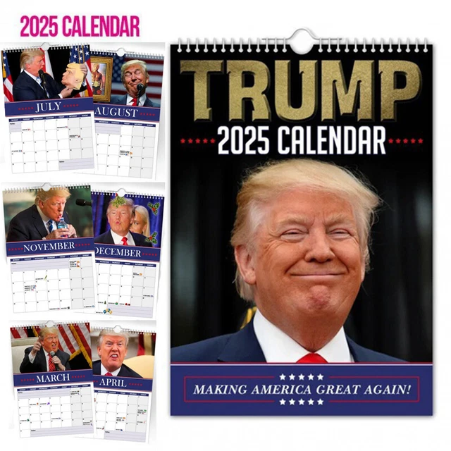 DONALD TRUMP DIARY 2025 MAGA Calendar Make America Great Again Planner ...