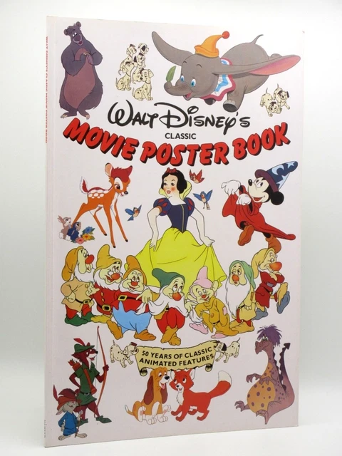 WALT DISNEY CLASSIC Movie Poster Book HIBBIN 1989 Large Format Film ...