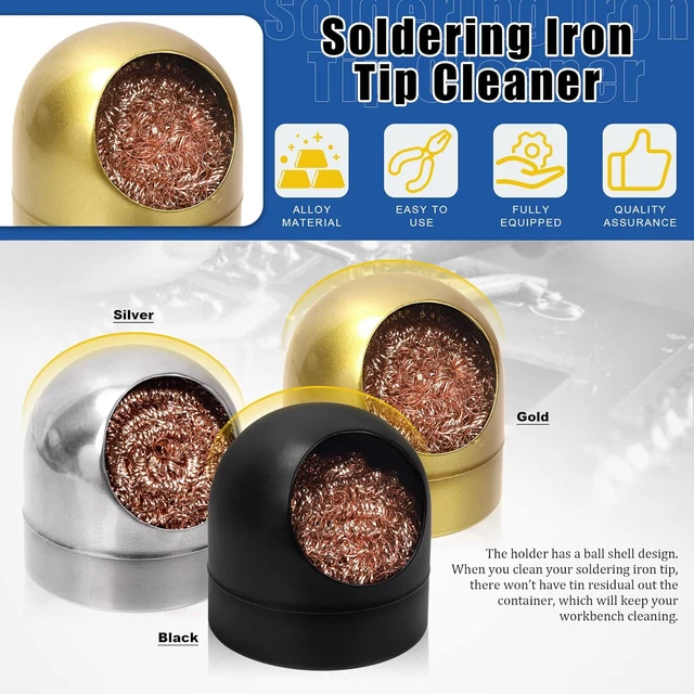 6PCS SOLDERING TIP Cleaner Set with 1Pc Ball Shell Holder and 5Pcs ...