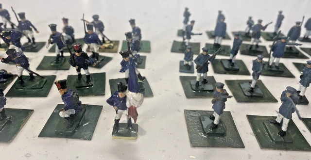 PAINTED AIRFIX NAPOLEONIC French Infantry and Prussian Infantry. Scale ...