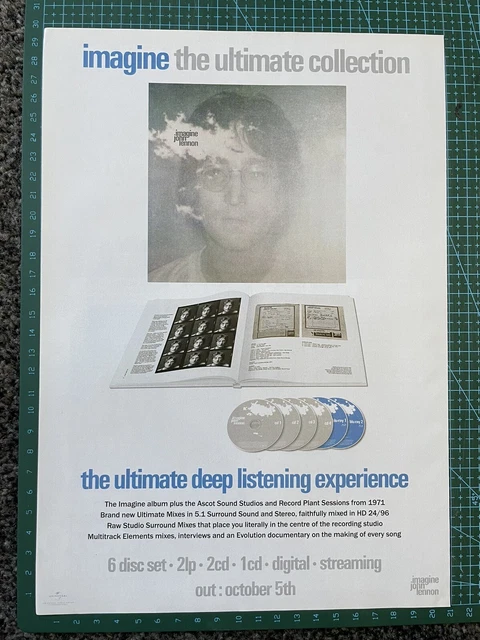 JOHN LENNON IMAGINE Ultimate Collection A4 Poster/Magazine Advert ...