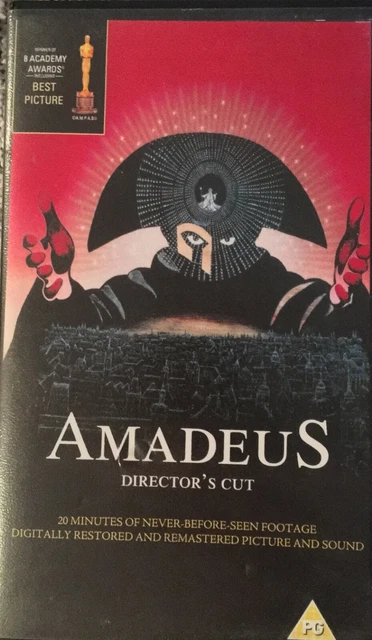 AMADEUS DIRECTORS CUT VHS Rare Great Movie Winner of Eight Academy ...