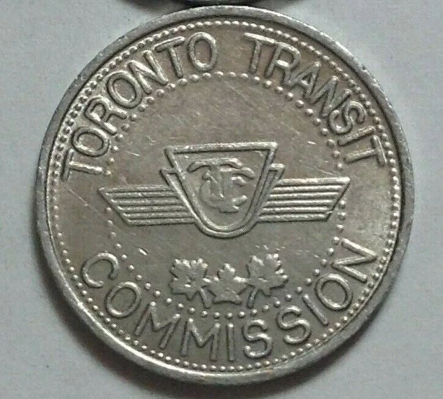 1954 TORONTO TRANSIT Commission Aluminum Token With Coat of Arms and ...