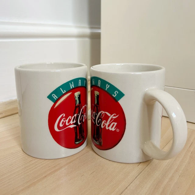 COCA COLA 'ALWAYS Coca Cola' mug x2. 1990's. Never Used. Immaculate ...