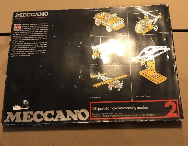 VINTAGE / RETRO 1970s Meccano set NO: 2 - Original box with ...